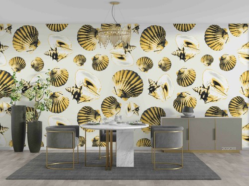 3D Hand Drawn Conch Shell Wallpaper Wall Murals Removable Wallpaper 193 ...