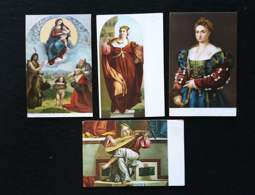 4 Italian Masters Postcards - The Madonna - St. Barbera - La Bella ...