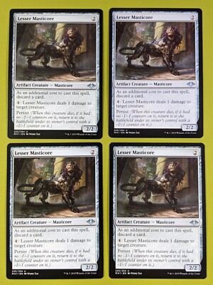 Lesser Masticore x4 Modern Horizons 4x Playset Magic the Gathering MTG ...