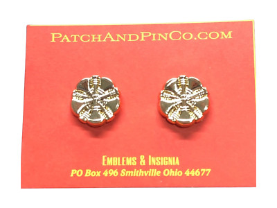 5 Bugles Crossed Gold Fire Chief Pair Collar Pins Rank Insignia FD ...