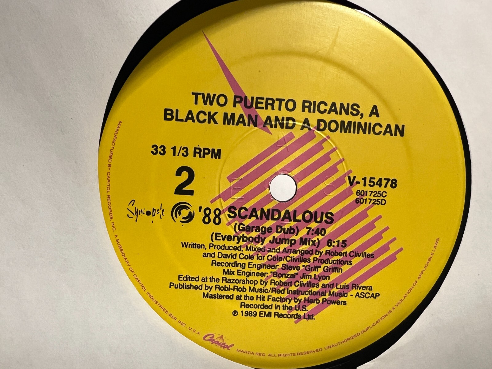 Two Puerto Ricans a Black Man & a Dominican Scandalous 88 12" 1989 EMI ...
