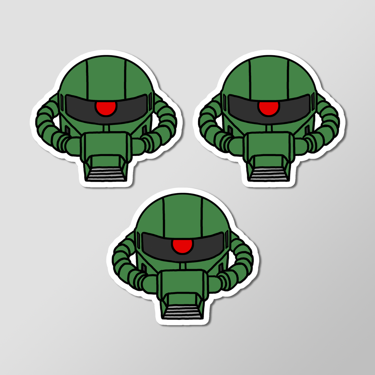 Zaku Head Logo Mobile Suit Gundam EXCEED MODEL ZAKU HEAD 4 Partial Set