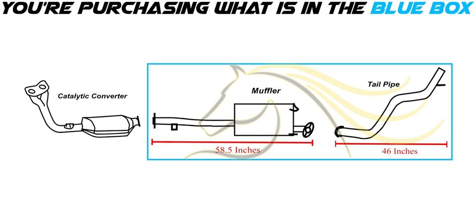 Stainless Steel Muffler Tail Pipe Exhaust System Kit fits: 1996-98 ...