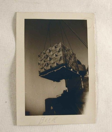 WWII Photos Navy War Cargo Ship Being Loaded on Dock & Supplying Ship ...