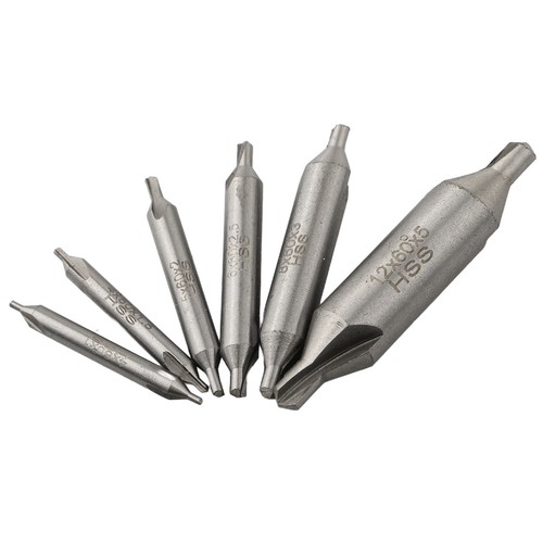 High Speed Steel 60 Degree Countersinks Angle Bit Set 6pcs Center ...