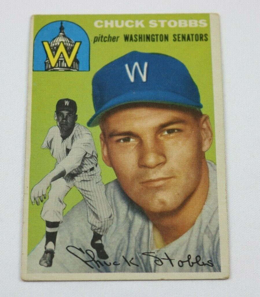 1954 TOPPS #185 CHUCK STOBBS BASEBALL CARD - AUTHENTIC | eBay