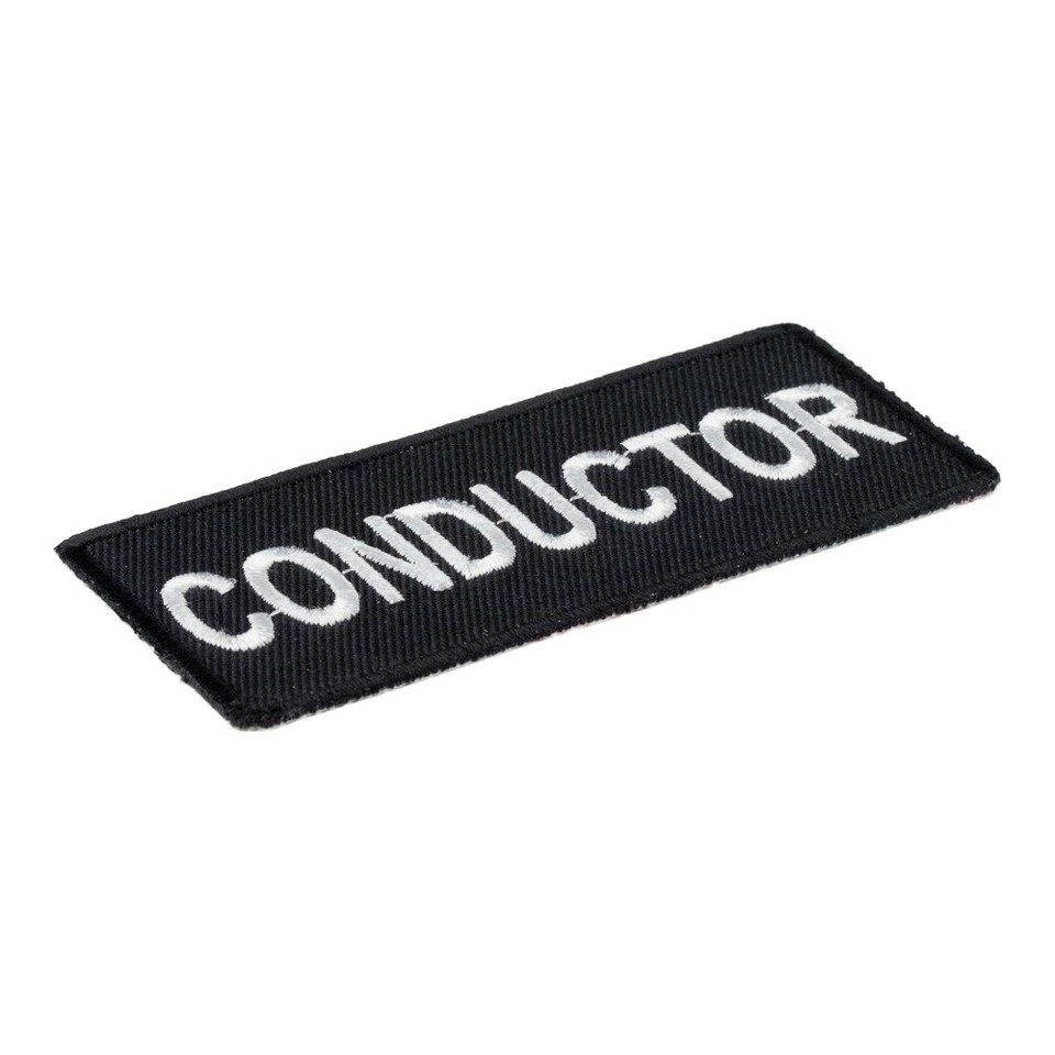Conductor Black & White Name Patch, Profession Patches | eBay
