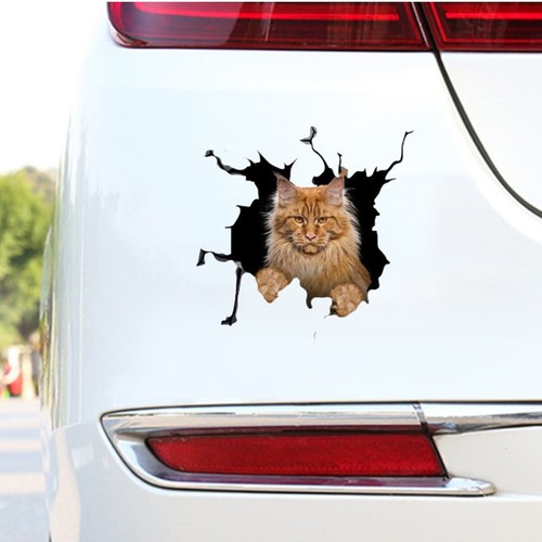 1Pcs 3D Cat Car Truck Exterior Decorative Sticker Vinyl Window Decals ...