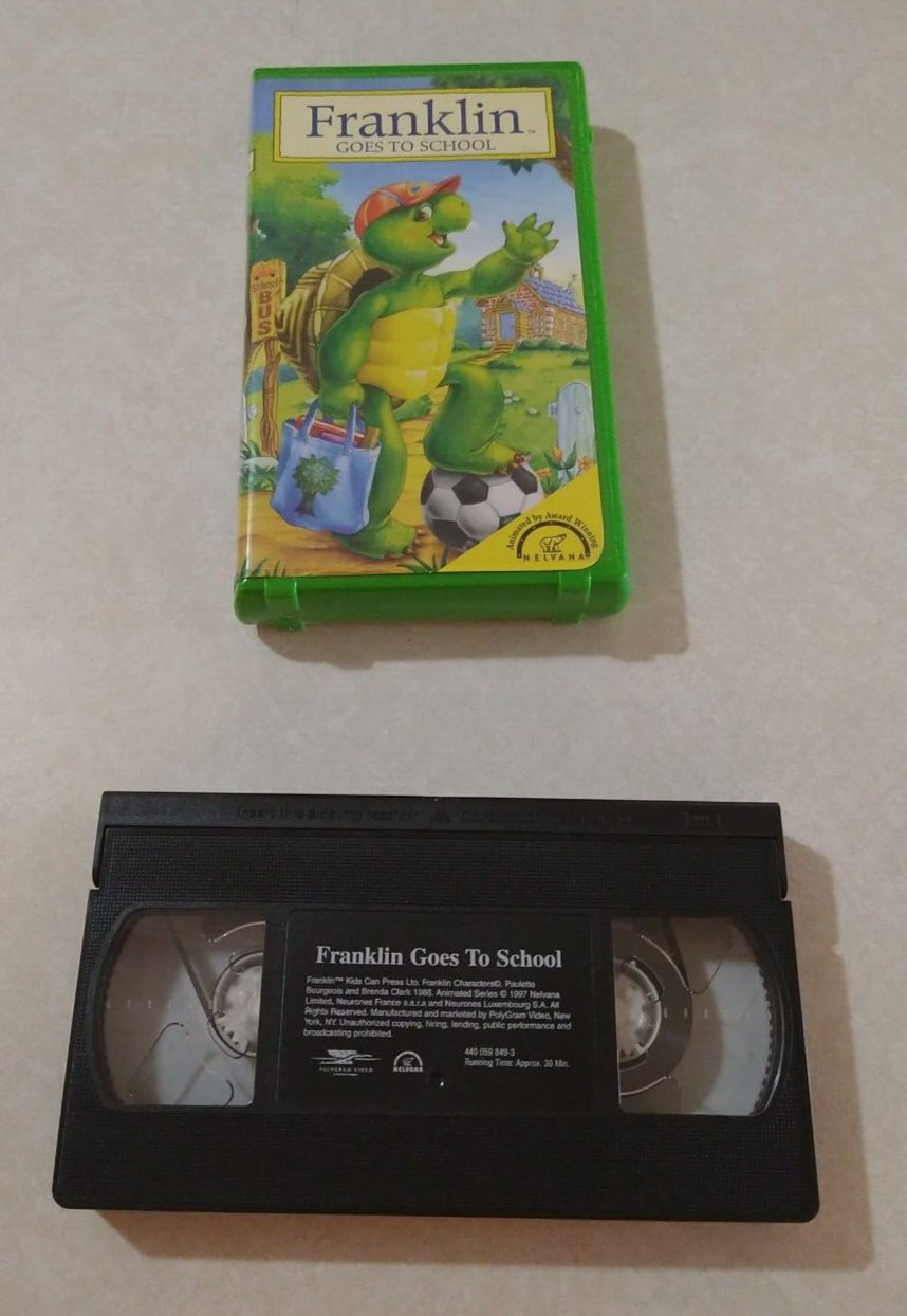 Franklin Goes To School VHS 1997 Children’s Nelvana Turtle Kids Video ...