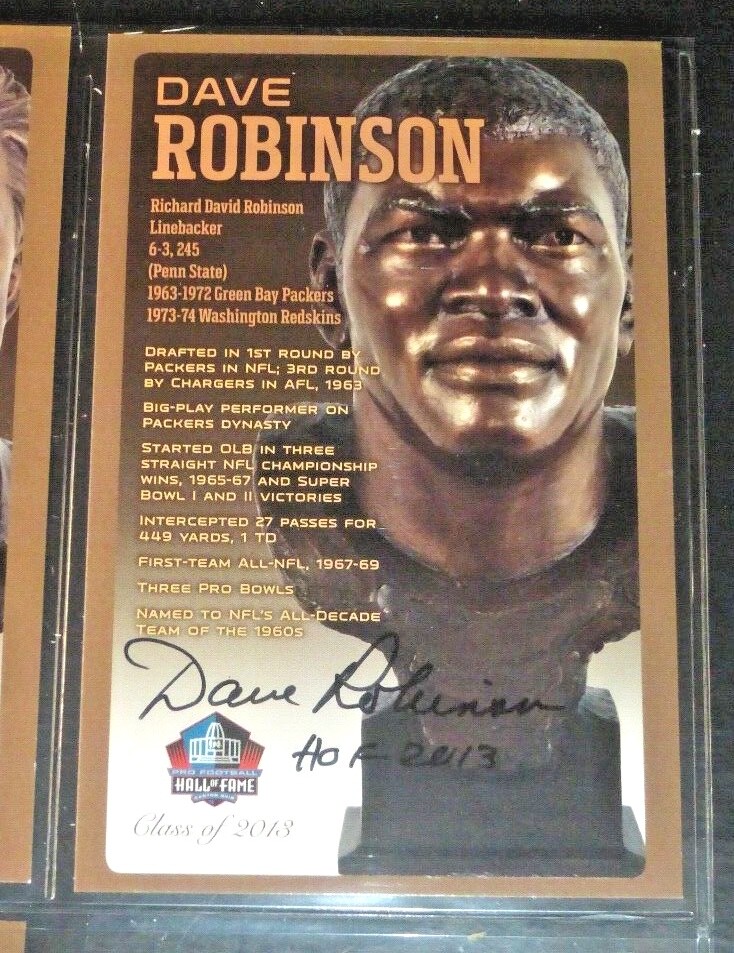2013 CLASS~HALL OF FAME HOF BUST CARD #D/150 DAVE ROBINSON AUTO SIGNED ...