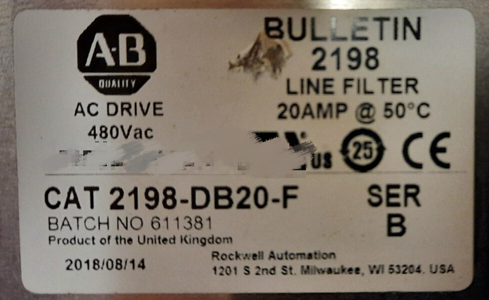 NEW Sealed ALLEN BRADLEY 2198-DB20-F Free Shipping 2198 DB20 F | eBay