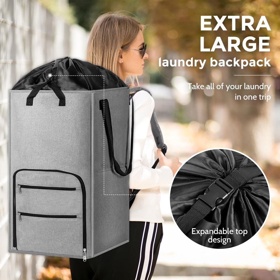 Extra Large Laundry Backpack College Men Camp Travel Heavy Duty Laundry ...
