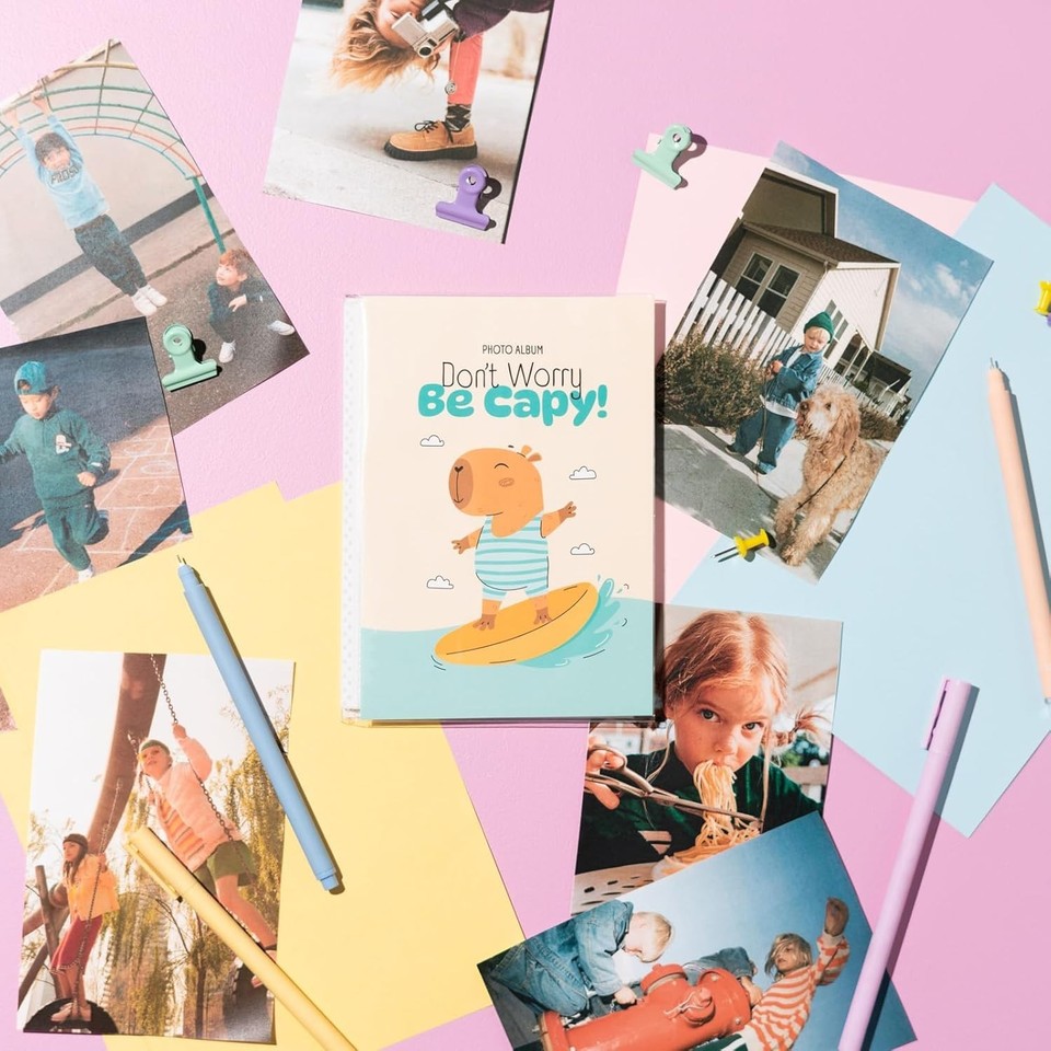 Charming Capybara Photo Album | 36 Pockets - A Delightful Gift for ...