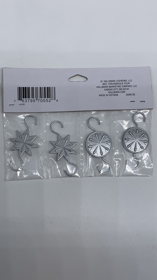 New Hallmark Keepsake Ornament Star Ornament Hooks Set of 4 In Package ...