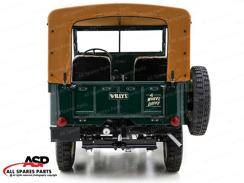 Jeep Willys CJ2A CJ3A CJ3B CJ5 Canvas Soft Top Fits on Civil Bow Frame ...