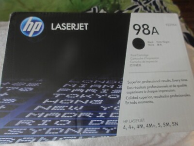 HP LaserJet 98A Black Toner Cartridge 92298A for 4, 4+, 4M, 4M+, 5, 5M ...