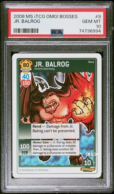2008 Maplestory JR. BALROG MS iTCG OMG! BOSSES PSA 10 POP 1 GEM MINT ...