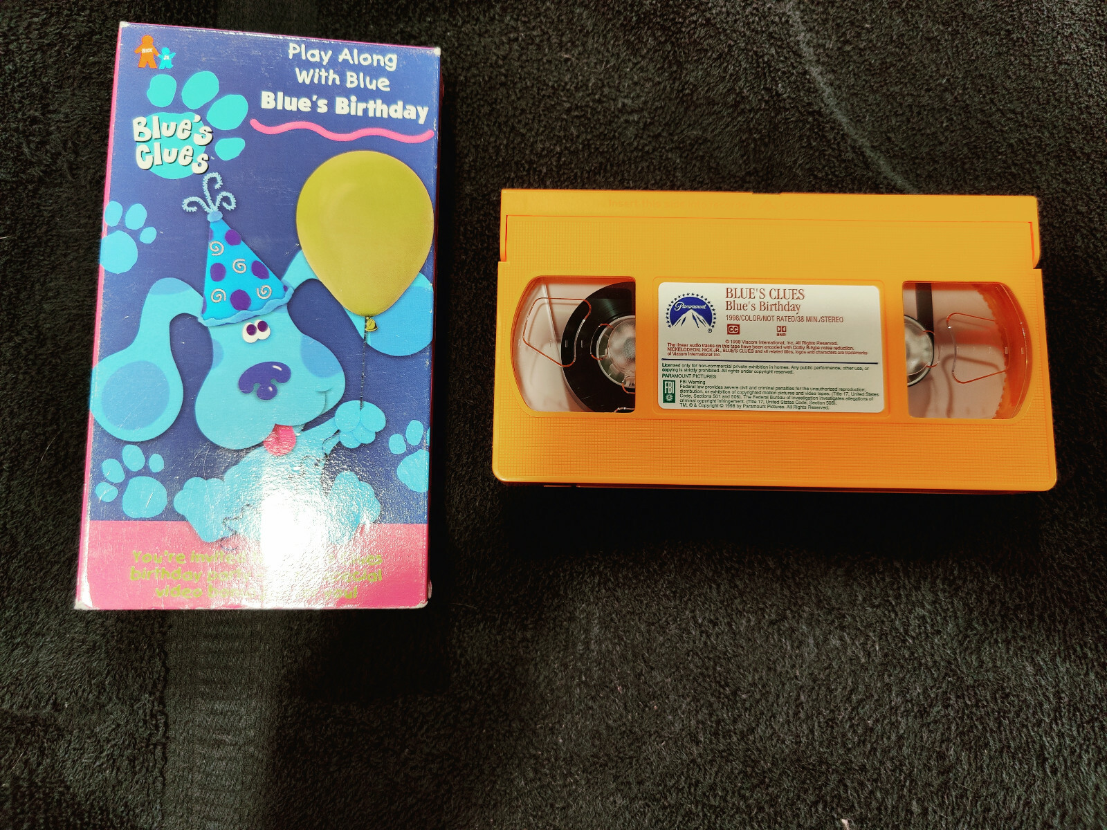 Blues Clues Play Along With Blue Blue’s Birthday (VHS) 1998 Nickelodeon ...