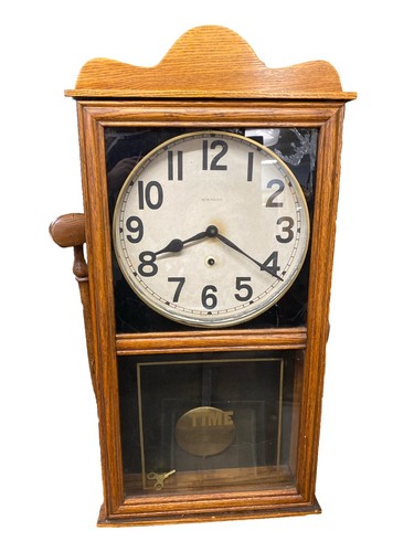 New Have Time Only Store Rectangle Wall Regulator Clock Works Well! | eBay