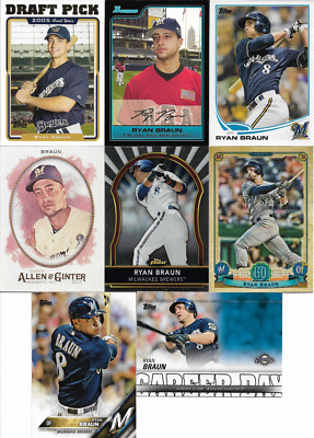 Ryan Braun 8 Card Lot with Bowman + Topps Update Rookie NM Condition | eBay