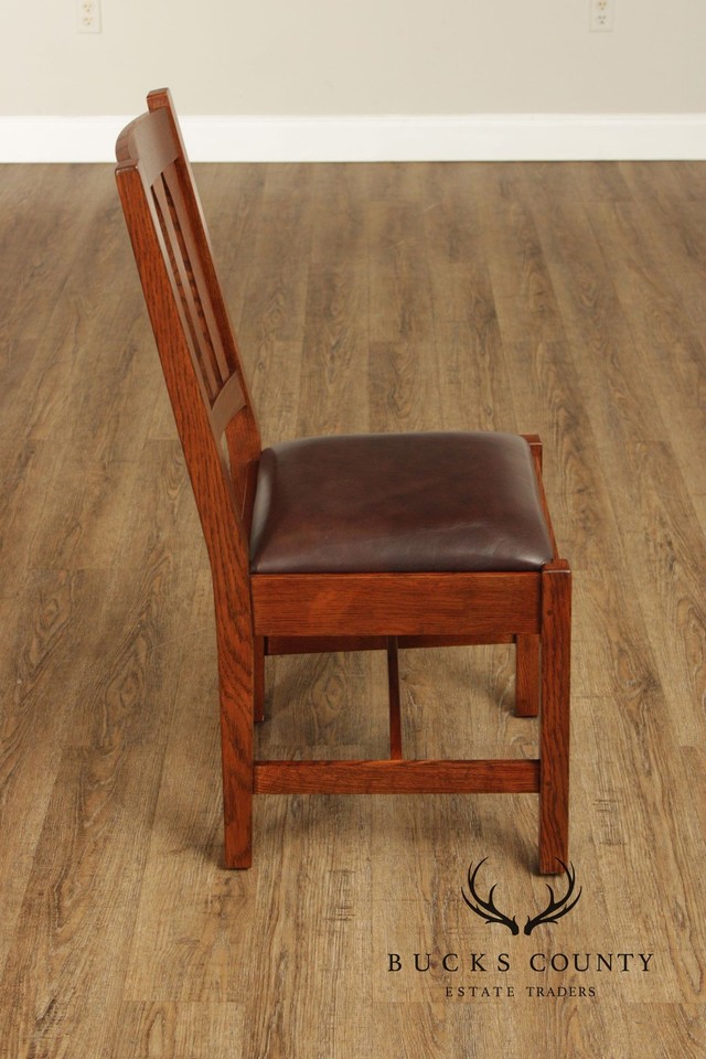 Stickley Mission Collection Set Of Four Cottage Oak Dining Chairs | eBay