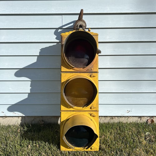1940's Crouse Hinds Signal 8" Glass Traffic Light - Cast Aluminum FOR ...