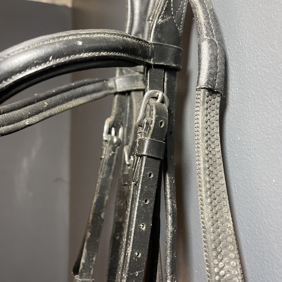 Velociti Black Padded Bridle with myler Gag Bit Full With Reins | eBay UK
