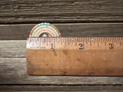 American Thresherman Pinback BB Clarke Uncle Silas Madison WI Bastain ...