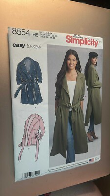 Simplicity Easy-To-Sew Petite Unlined Coats Pattern 8554 WMS Size 6-14 ...