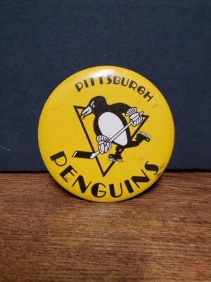 Pittsburgh Penguins Pin (VTG) - Original Logo - Button Pin | eBay