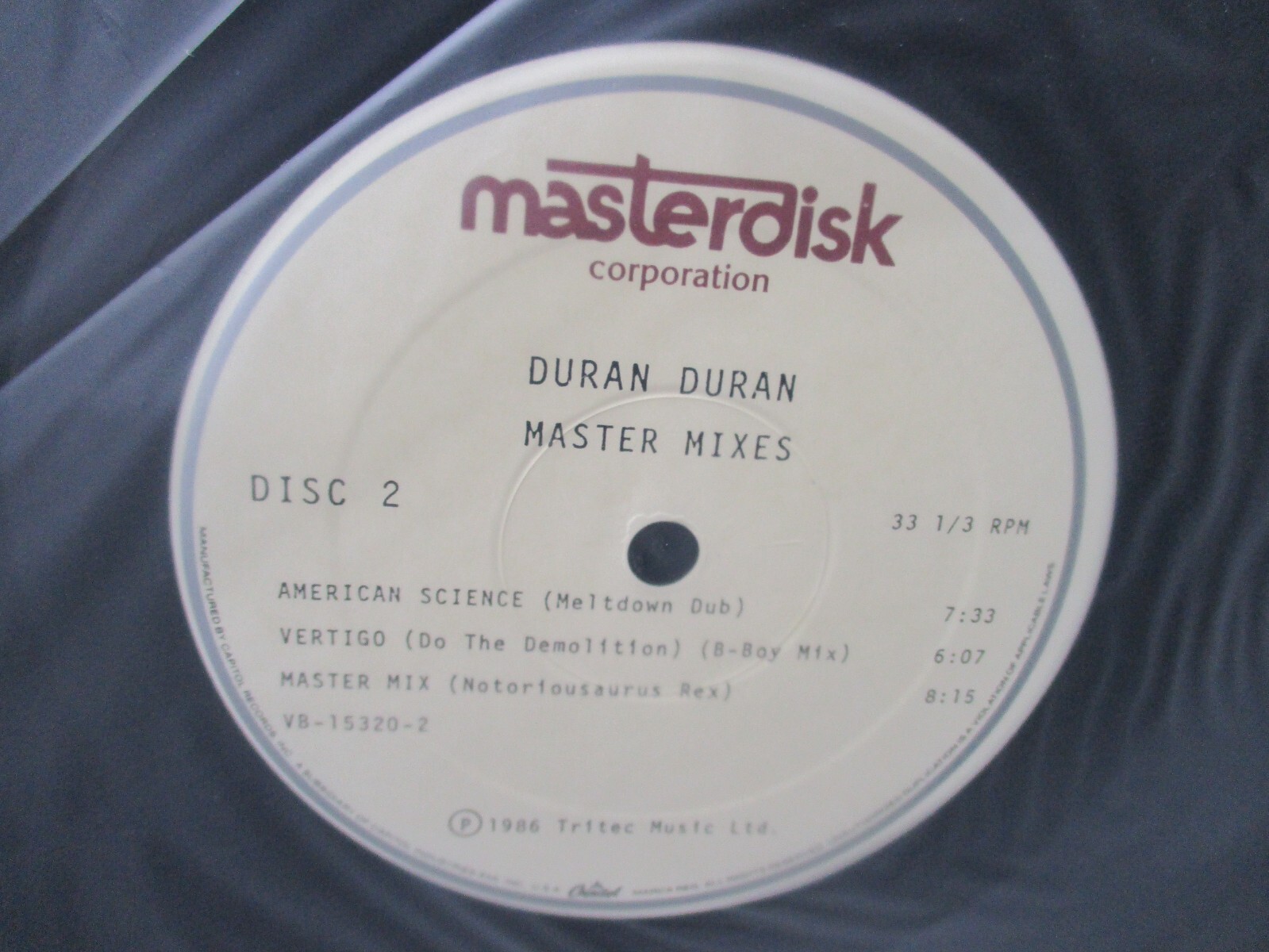 Duran Duran Master Mixes LP Gatefold Capital Records 2 Record set ...