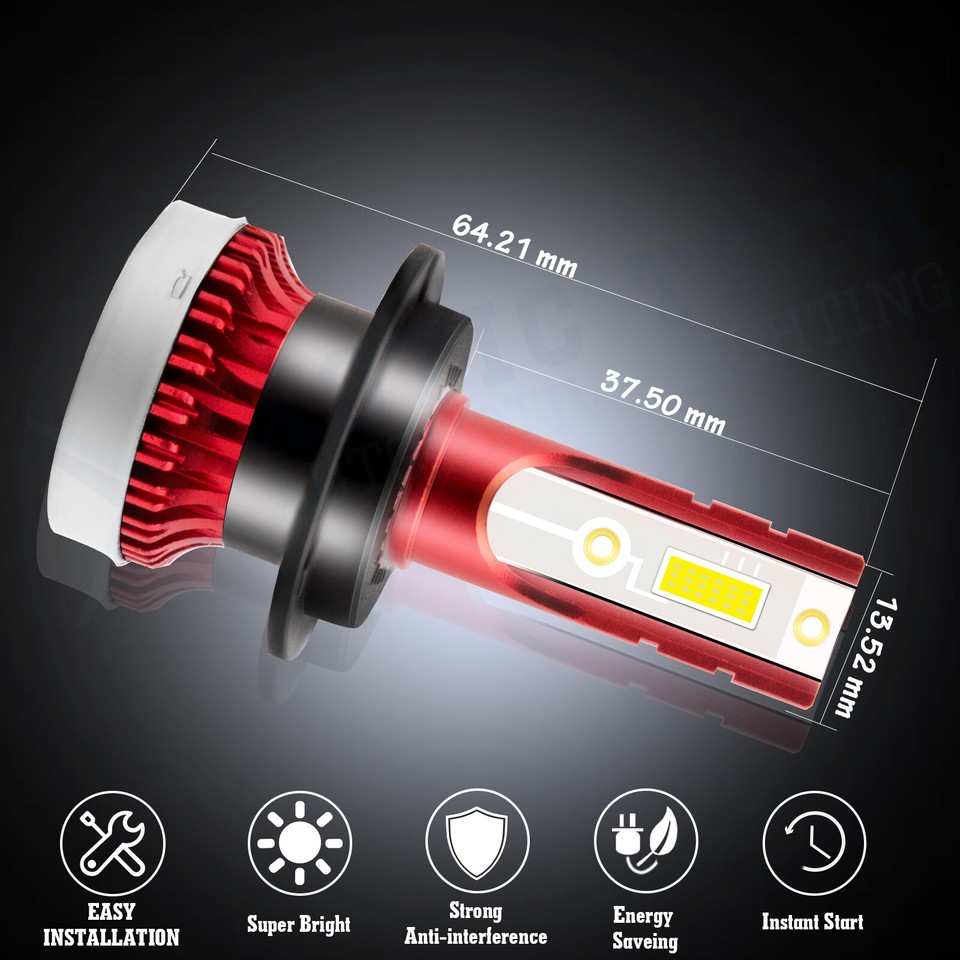 Xenon White 6000K 80W LED Bulbs Headlight For Kawasaki Ninja 300 650 ...