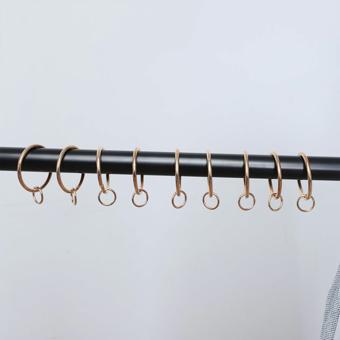 Home Metal Curtain Rod Rings 20pcs with Eyelet for Shower Window ...