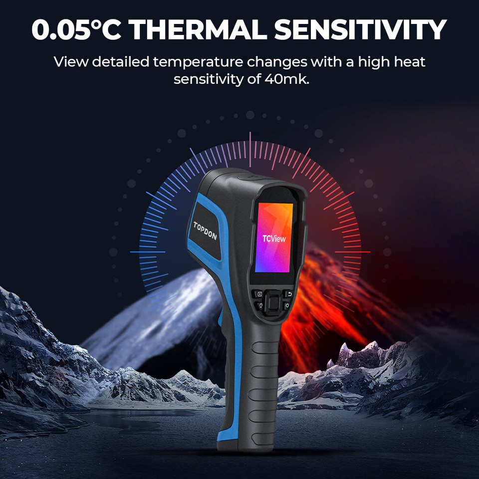 TOPDON TC005 256 x 192 IR Resolution Thermal Camera with 2MP Visual ...