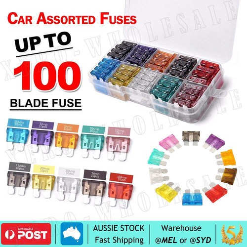 100Pcs Assorted Car Truck Low Profile Fuses blade Fuse Set Kit 2A-35A ...