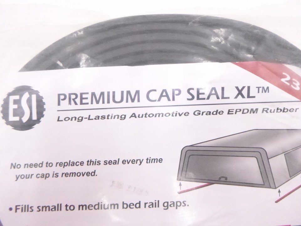 Premium Cap Seal XL 2" x .200" x 23' EPDM Rubber Seal for Truck Cap ...