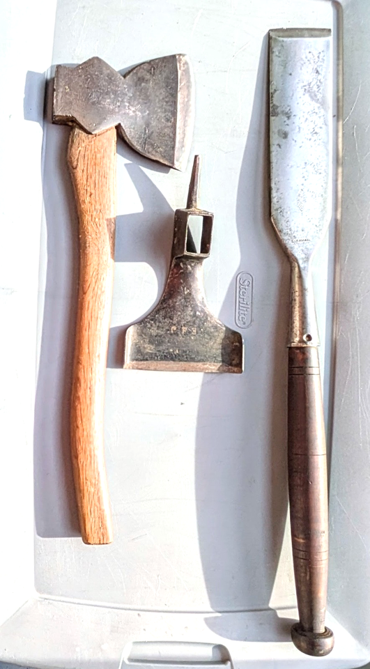 Master Shipwright's Tool Set/ Caulking Irons/Mesquite Mallet/Mast Axe ...