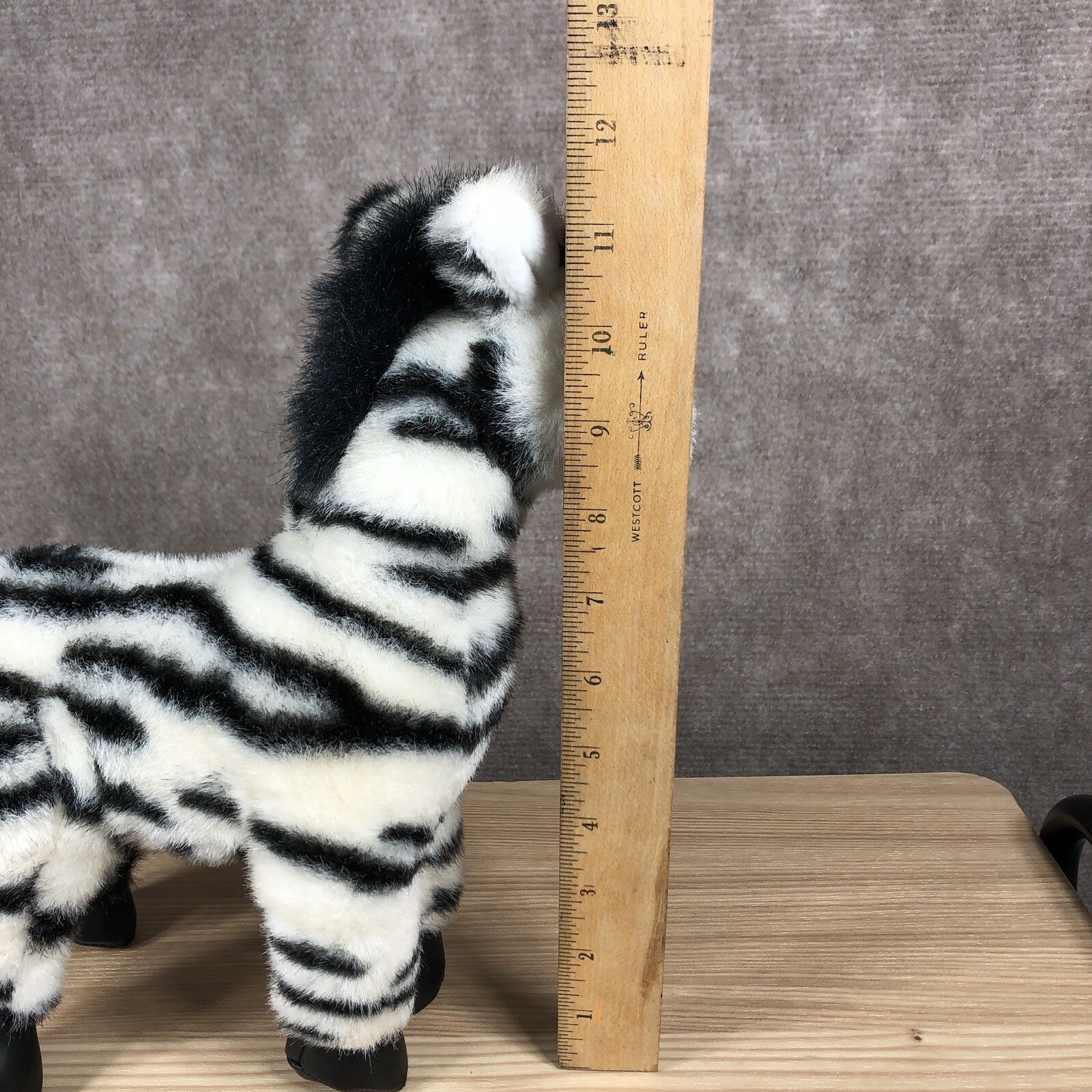 Vintage America Wego Plush Zebra Stuffed Animal 10” Standing Black ...