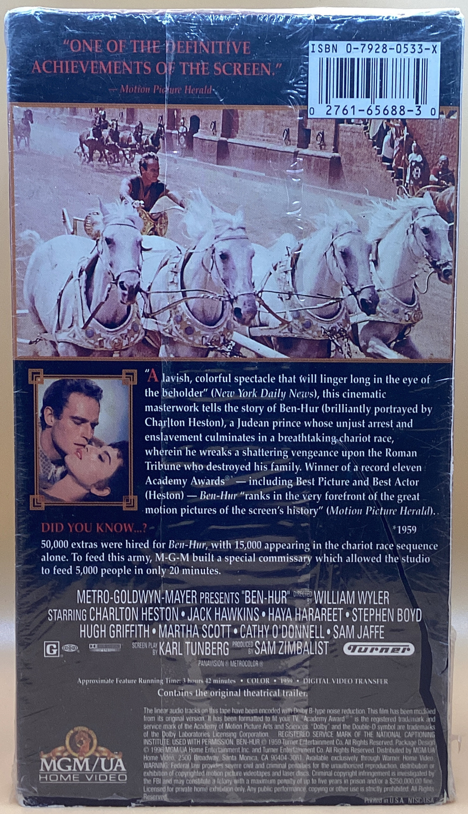 Ben Hur VHS 1959, 1986 2 Tape Set Partial Shrink **Buy 2 Get 1 Free ...