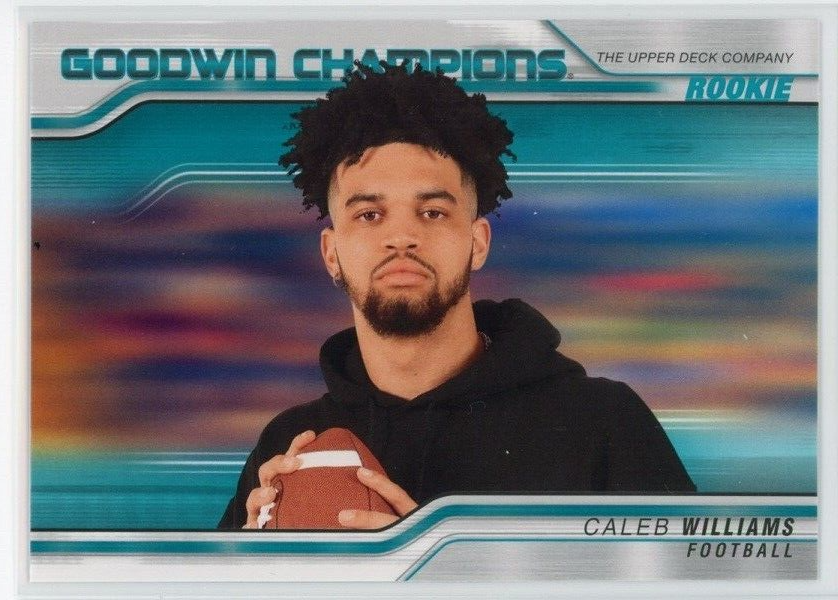 2023 Upper Deck Goodwin Champions Caleb Williams Turquoise Horizontal ...