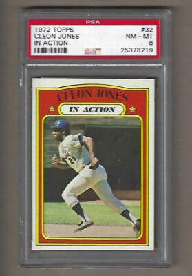 1972 TOPPS CLEON JONES IN ACTION # 32 PSA 8 | eBay