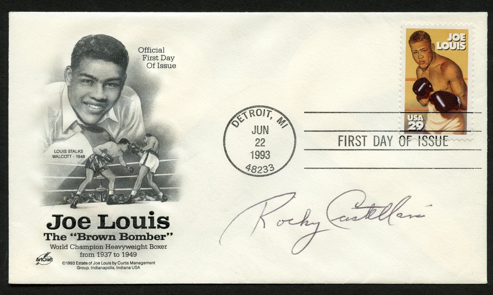 Rocky Castellani d2008 signed autograph auto Middleweight Boxer First ...