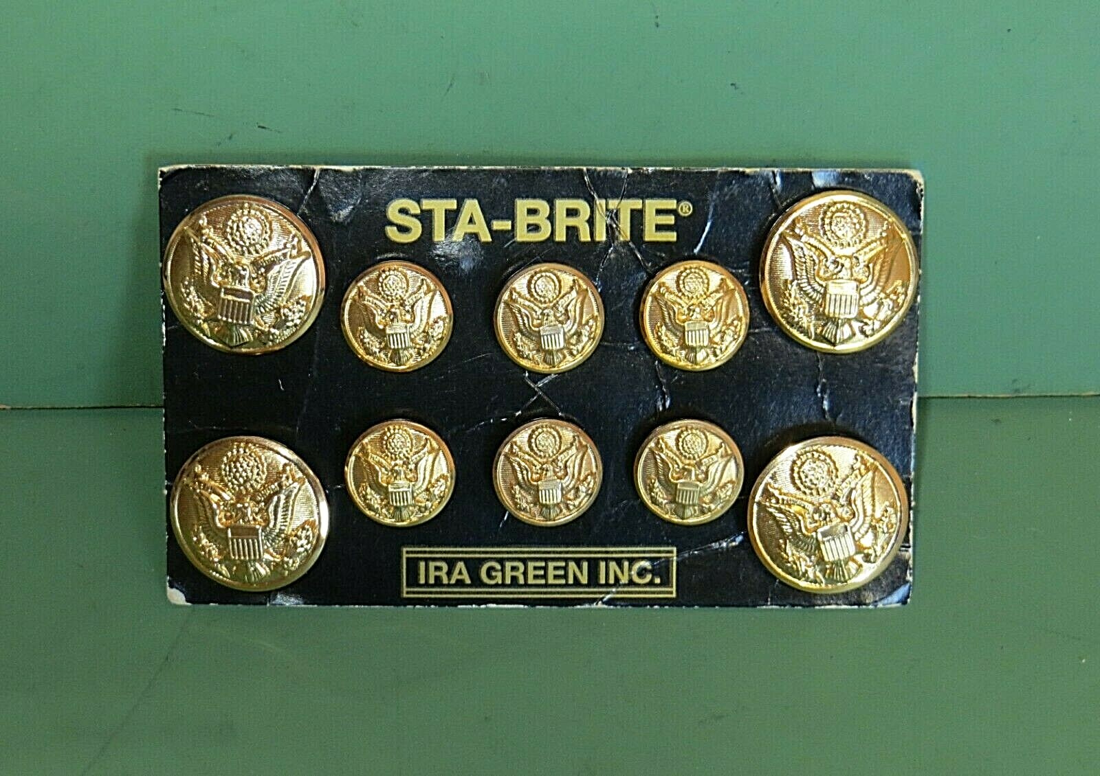 US Army ASU Class A Men's Dress Uniform Anodized Bright Button Set with ...