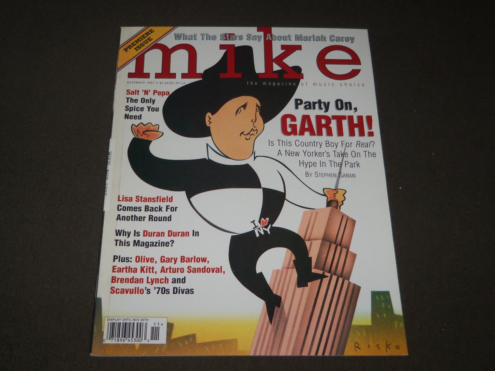 1997 NOVEMBER MIKE MAGAZINE OF MUSIC CHOICE - PREMIER ISSUE - GARTH - O ...