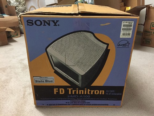 Sony Vaio HMD-A100 15" FD Trinitron VGA CRT Monitor build-in USB hub in ...