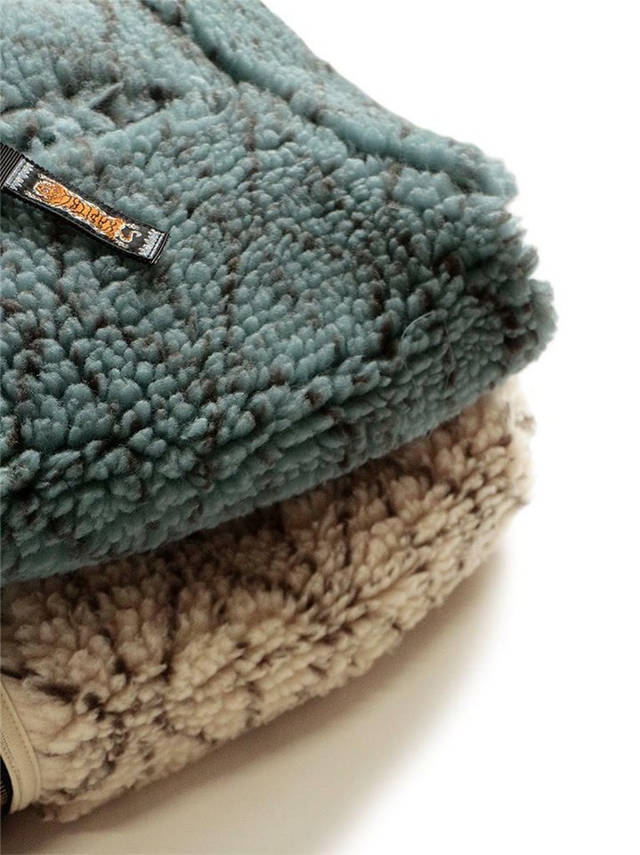 kapital sashiko dogi fleece boa reversible jacket blue | eBay