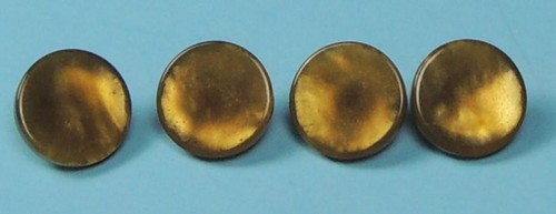 VINTAGE Set of 4 Small Iridescent GOLD Plastic Sewing BUTTONS Self ...