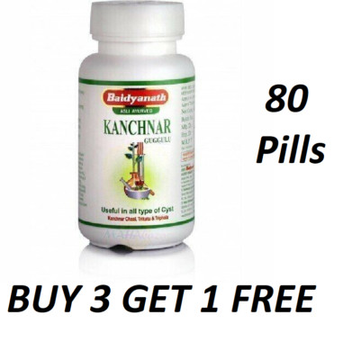 Baidyanath Kanchnar Guggulu Guggul 80 Tablets Buy 3 get 1 free | eBay ...