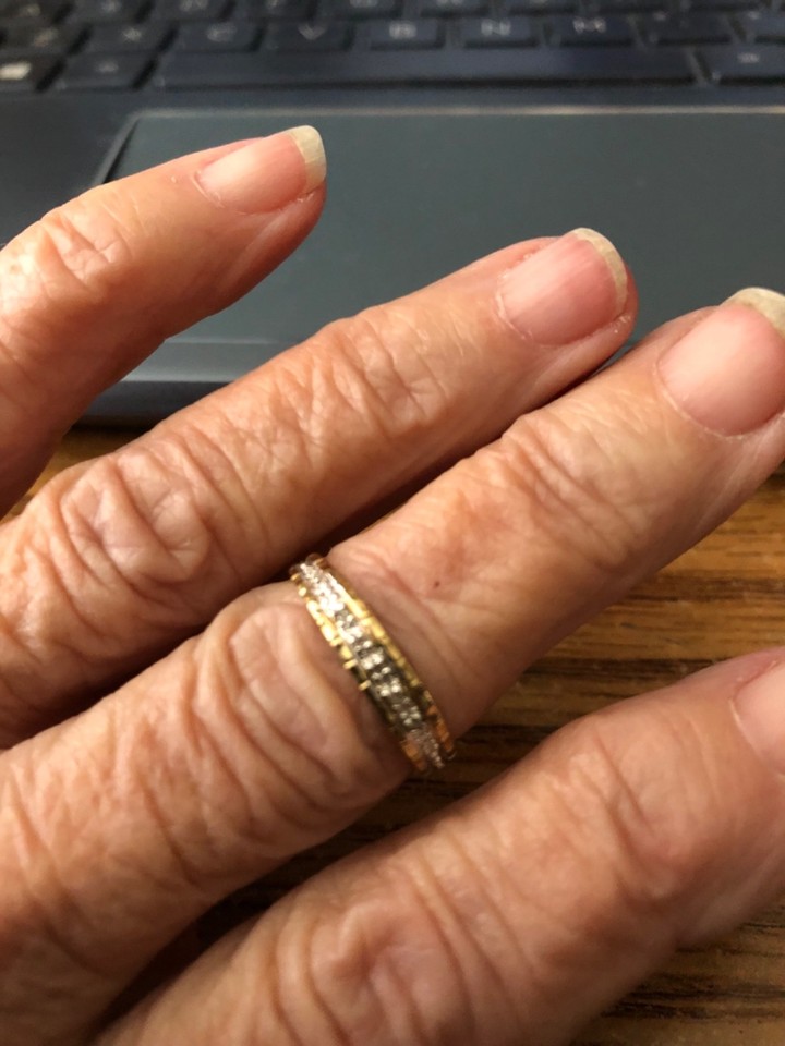 10K Diamond Chip Pinky Ring | eBay