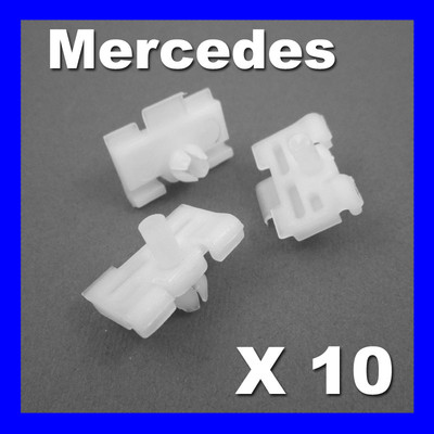 MERCEDES 124 W124 DOOR MOULDING STRIP TRIM CLIPS EXTERIOR SIDE X10 ...